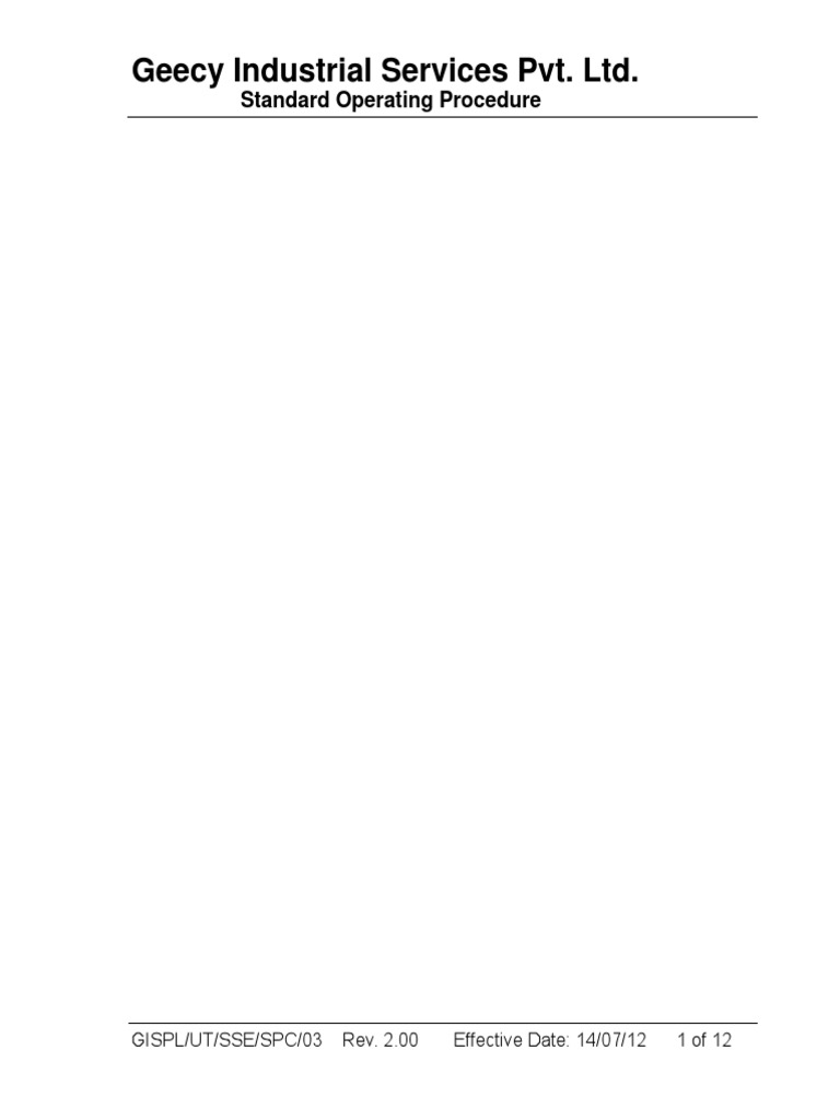 UT Procedure - Dahej | PDF | Ultrasound | Calibration