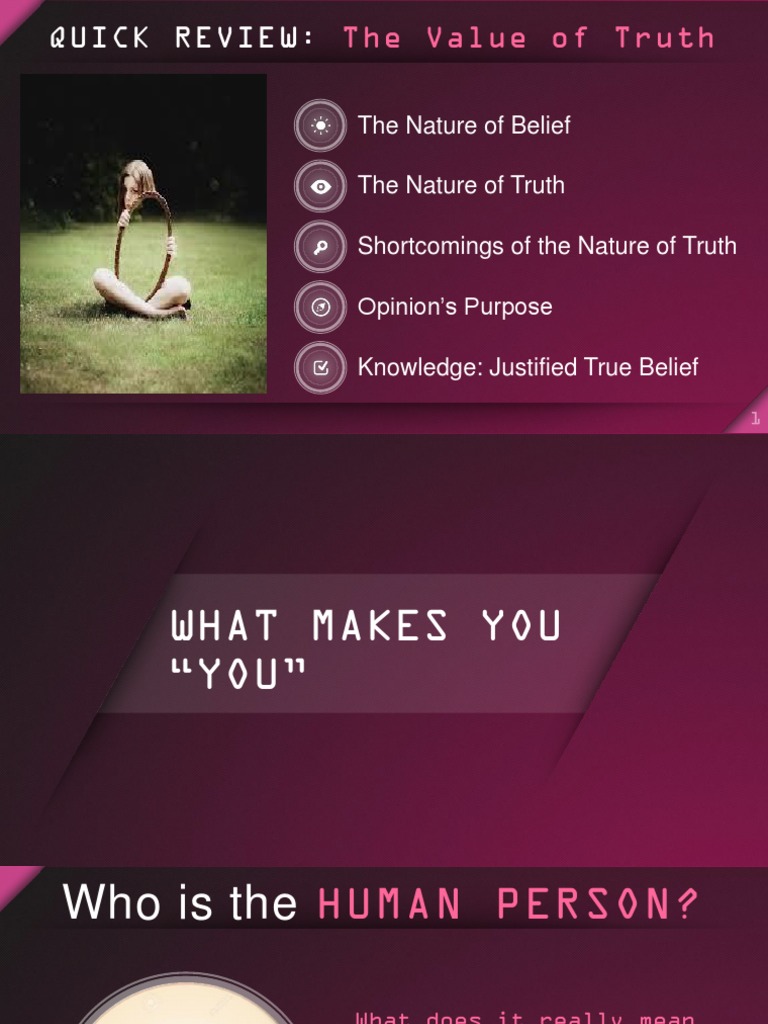 Quick Review:: The Value of Truth | PDF | Human | Soul