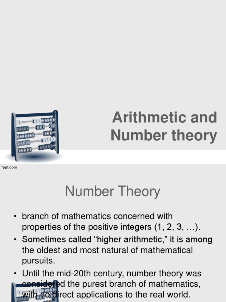 Number Theory Presentstion | PDF | Number Theory | Numbers