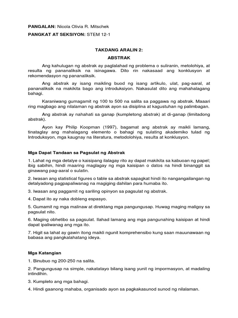 Takdang Aralin 2 | PDF