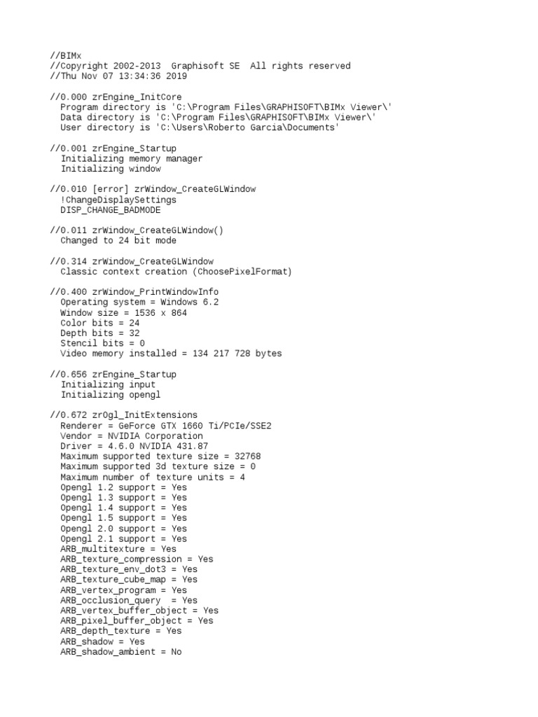 BIMx Log | PDF | Computer Architecture | Computing