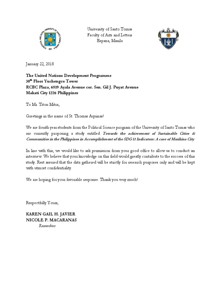 Request Letter For Interview | PDF