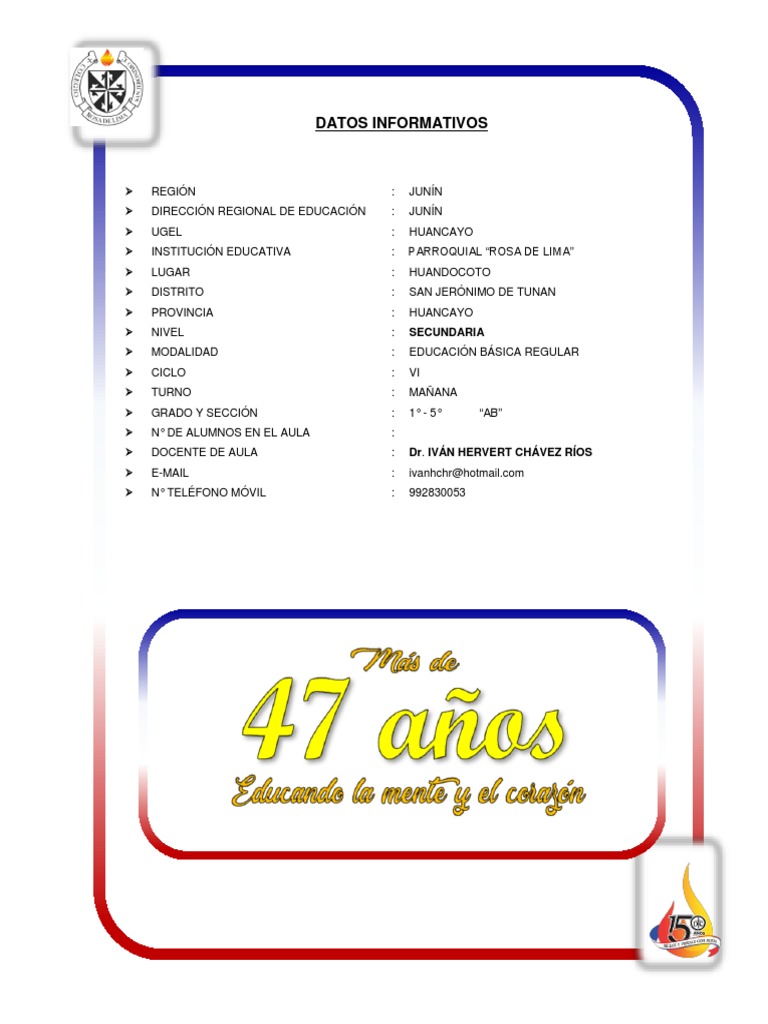 Datos Informativos | PDF