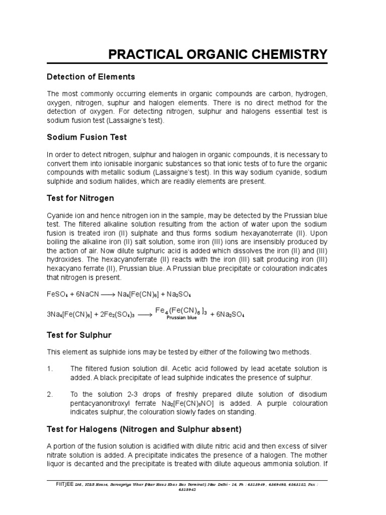 Practical Organic Chemistry | Download Free PDF | Cyanide | Amine