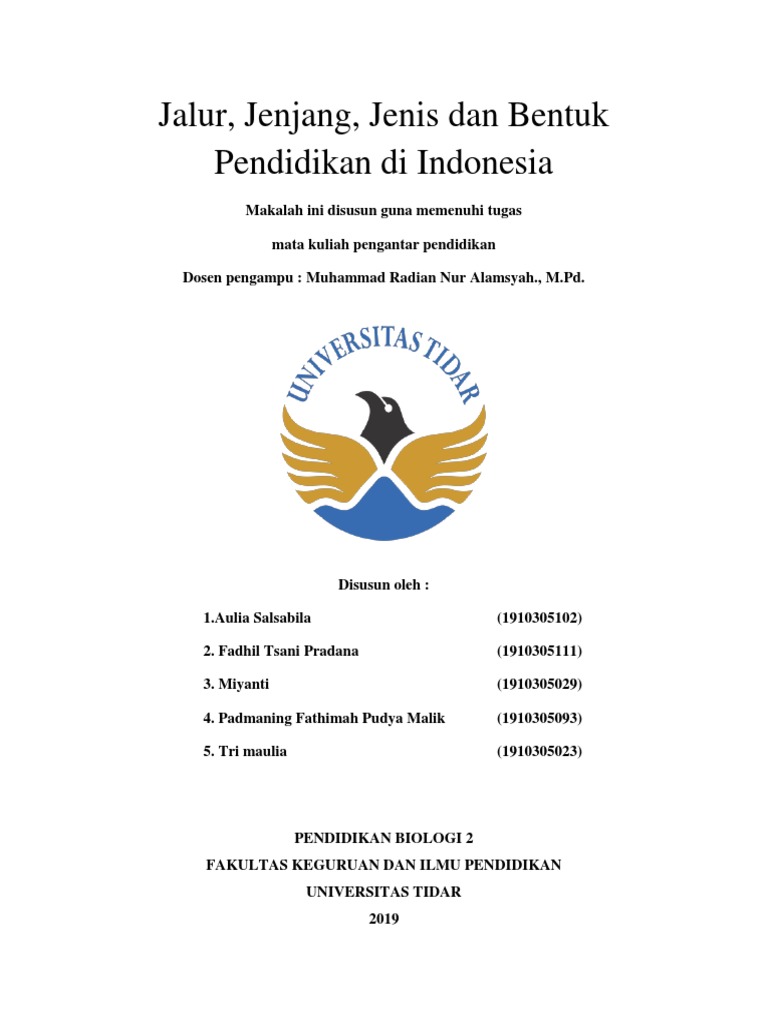 Jalur dan Jenjang Pendidikan di Indonesia | PDF