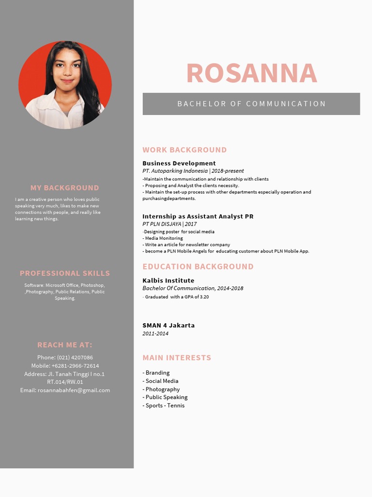 CV Rosanna | PDF