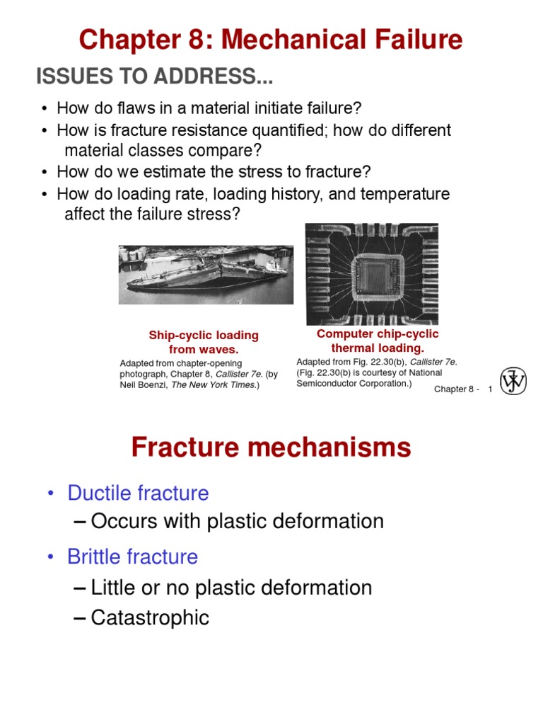 Chapter 8: Mechanical Failure: Issues To Address.. | PDF | Fracture ...