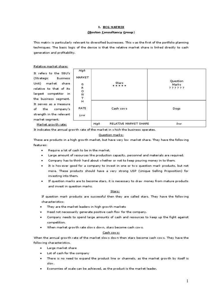 Analysis of Strategic Business Portfolio Planning Techniques: A ...