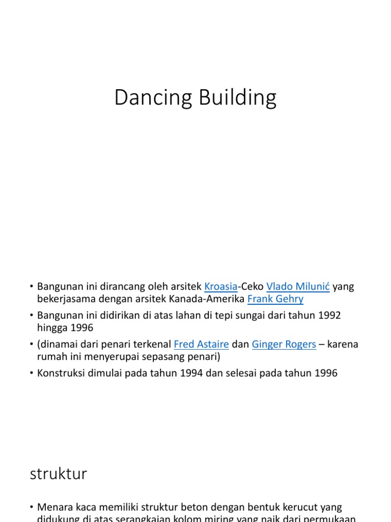 The Dancing Building | PDF