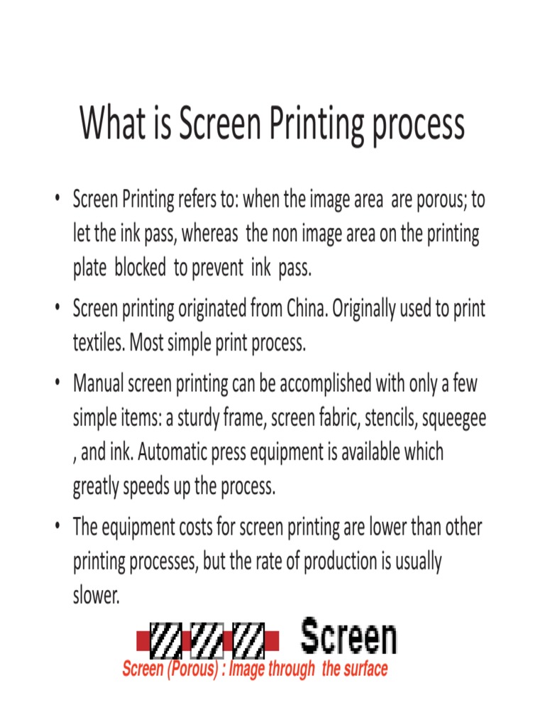 Screen Printing Basic Notes | PDF | Printing | Media Technology