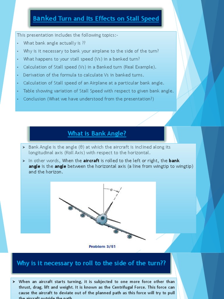 Effects of Bank Angle on Stall Speed | PDF | Flight Control Surfaces ...