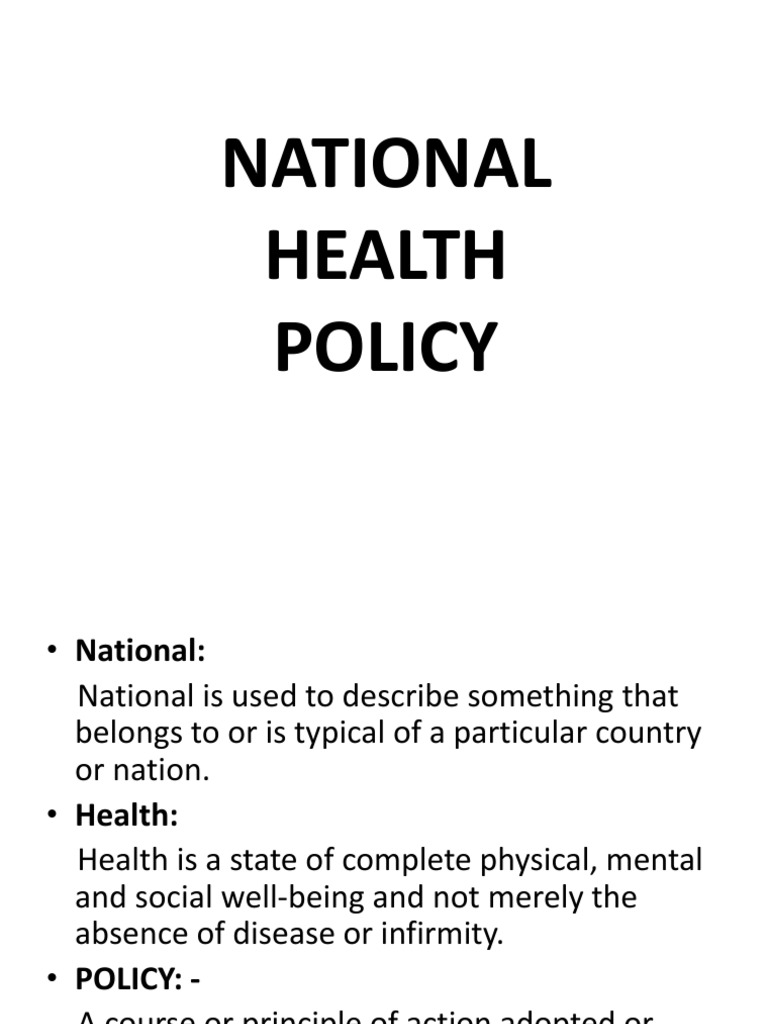National Health Policy | PDF | Health Policy | Public Health