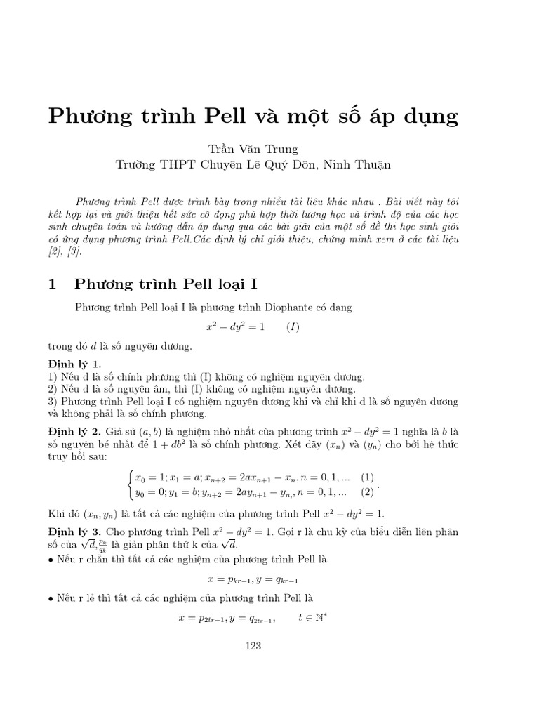 PT Pell Và NG D NG | PDF