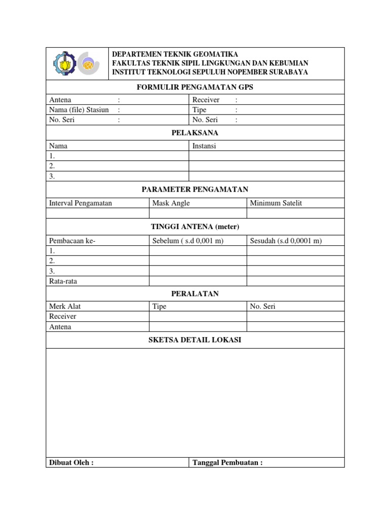 Form Pengukuran Gps | PDF