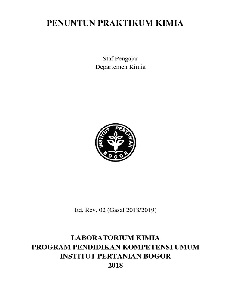 Penuntun Praktikum Kimia IPB | PDF