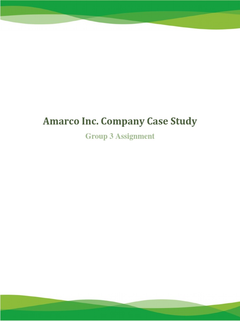 Amarco Case Study - Final | PDF | Spreadsheet | Gasoline