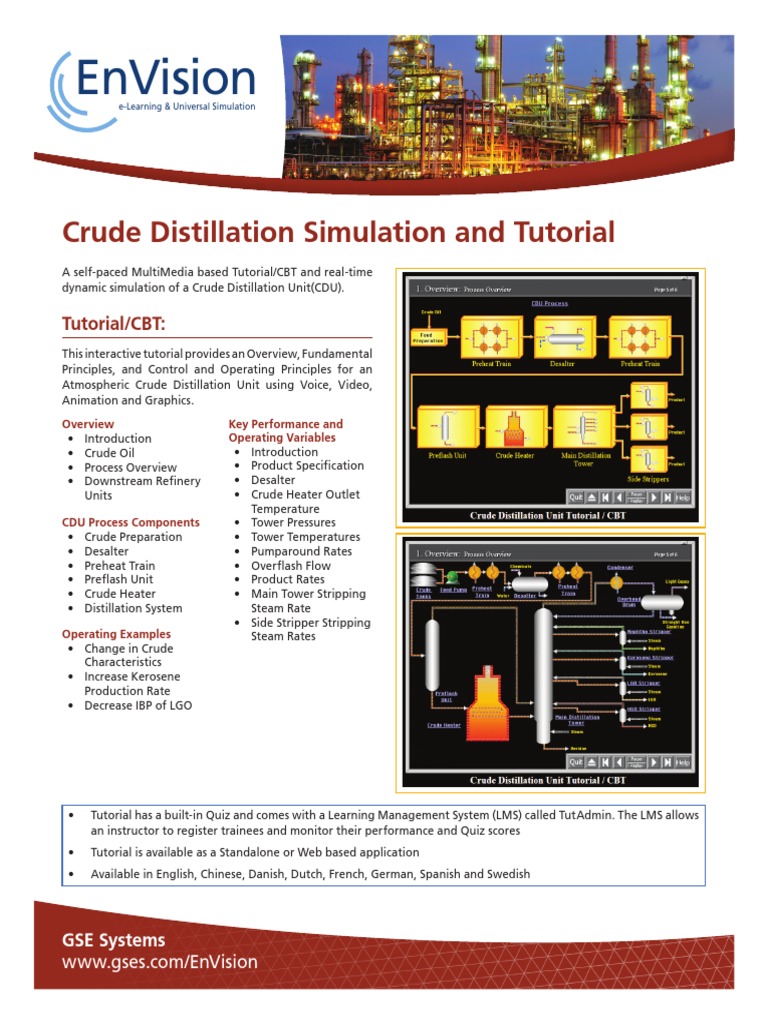 1 Crude Distillation Training Simulation Tutorial EnVision | PDF ...