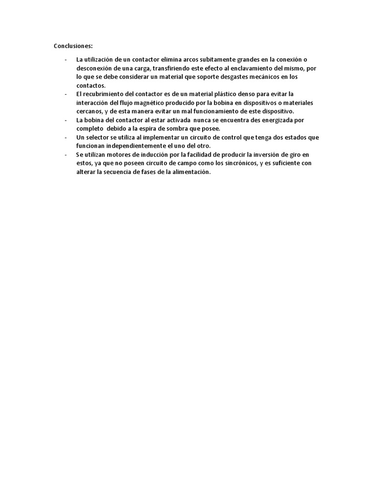 Conclusiones Control Informe 1 | PDF | Informática