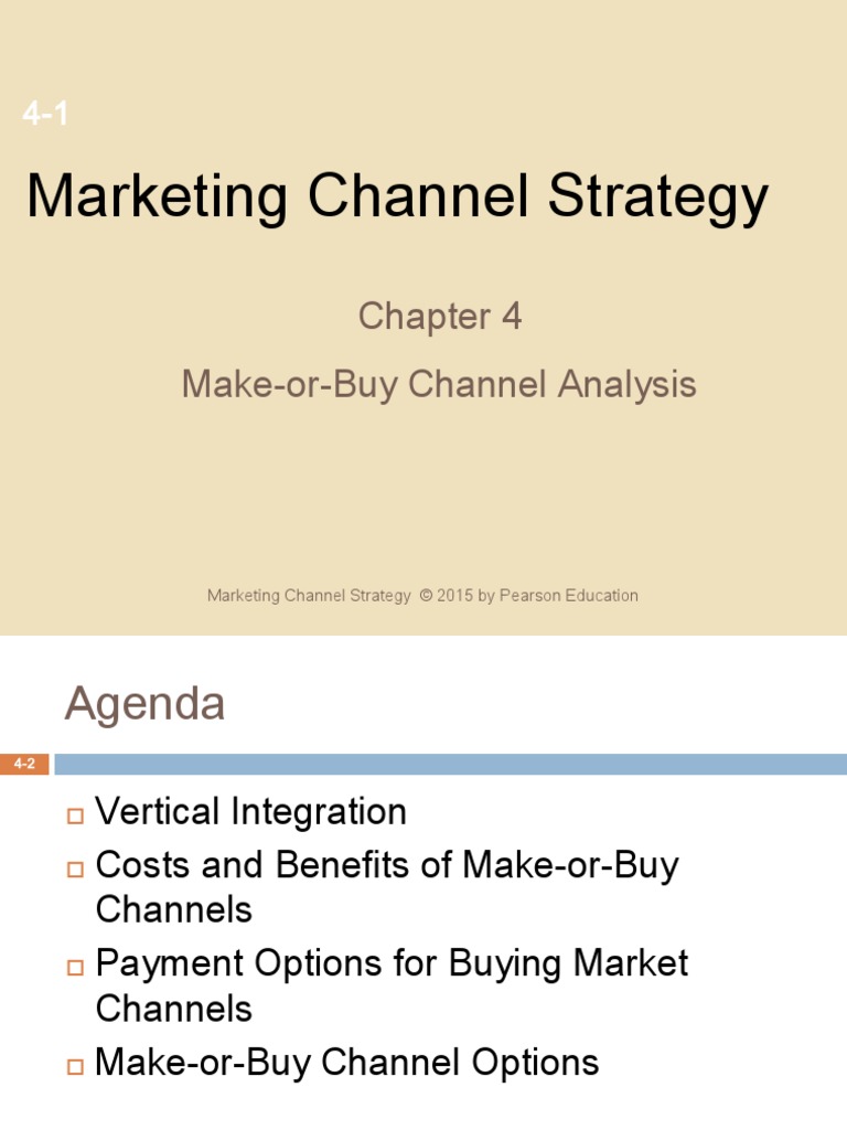 Marketing Channel Strategy: Make-or-Buy Channel Analysis | PDF | Retail ...
