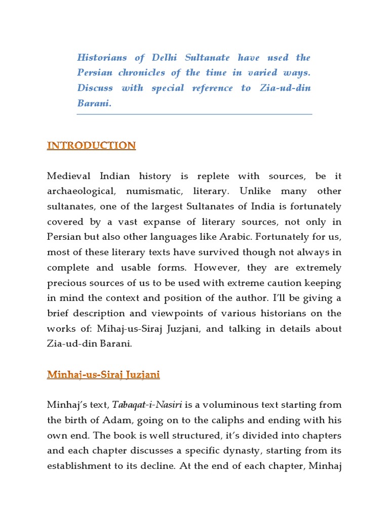 Zia Ud Din Barani | PDF