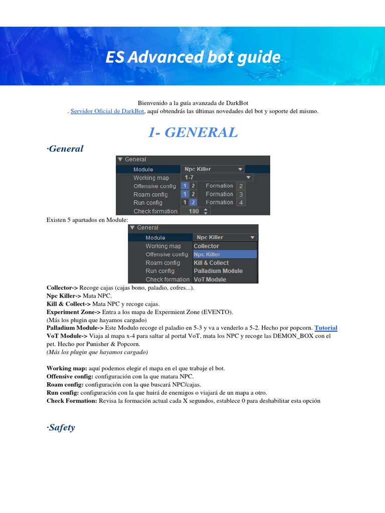 ES Advanced Bot Guide | PDF | Software | Informática y tecnología de la ...
