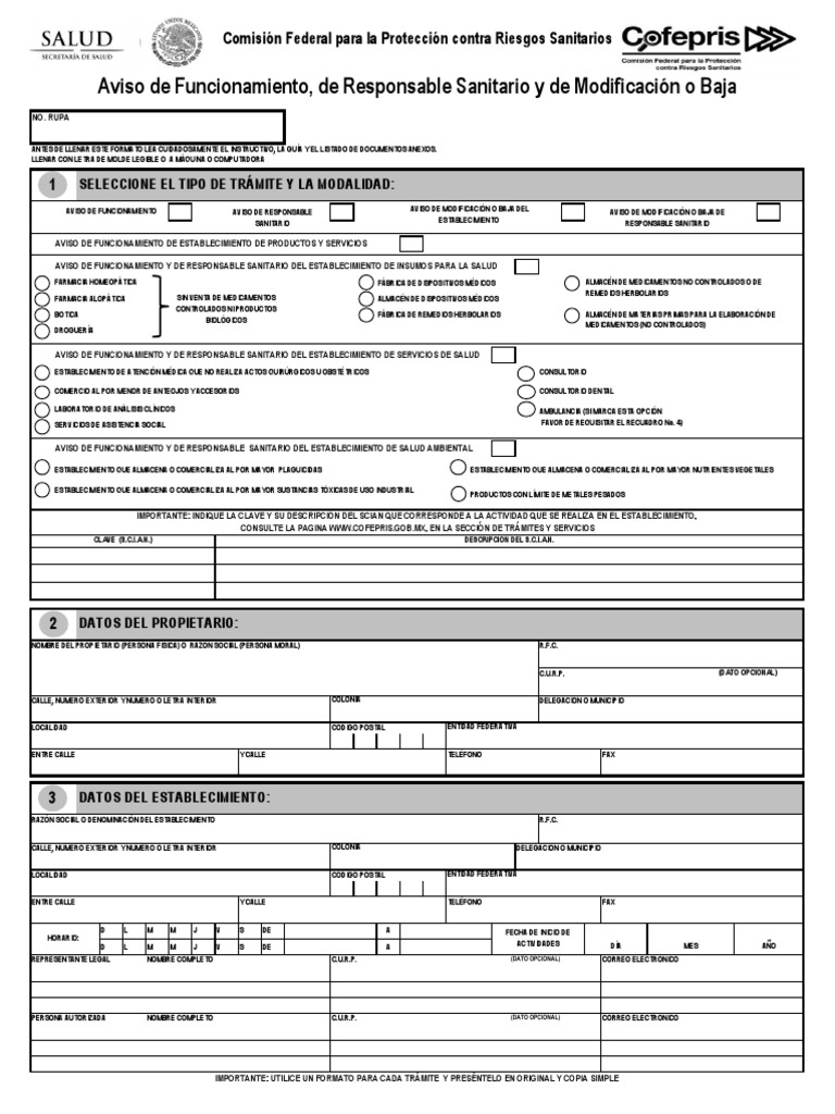 Formato Aviso Funcionamiento | PDF | Farmacia | Comida y bebida