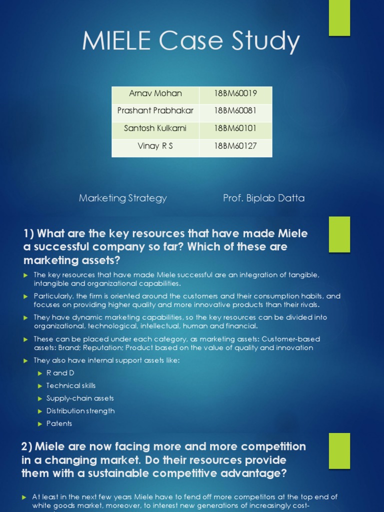 MIELE Case Study | PDF | Resource | Innovation