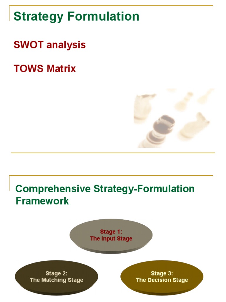 Strategy Formulation: SWOT Analysis TOWS Matrix | PDF | Swot Analysis ...