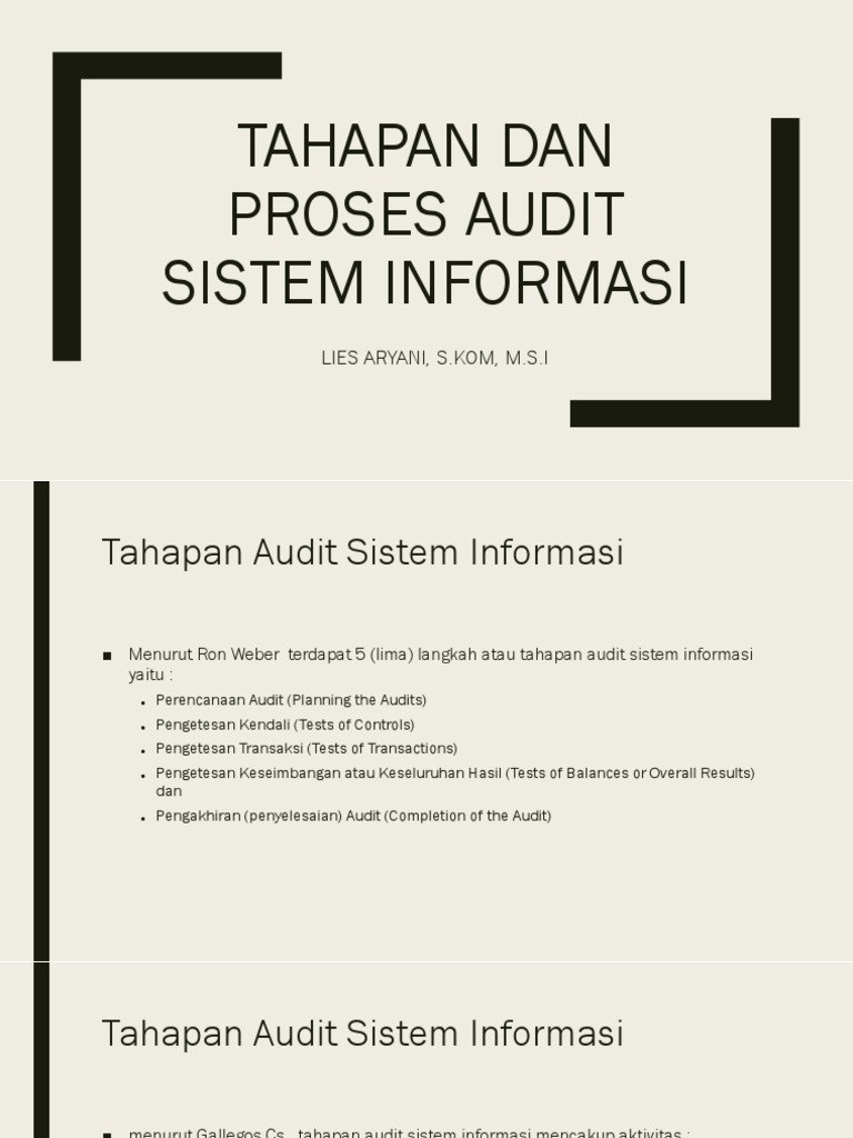 AUDIT SI K16-Pertemuan 4 | PDF