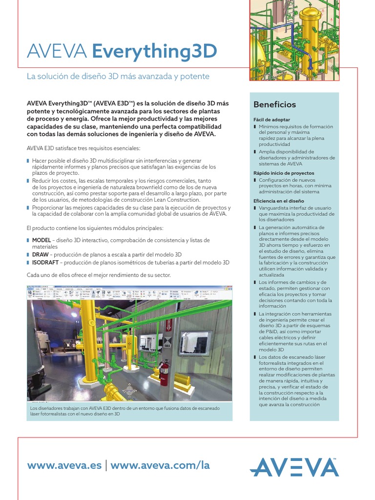 AVEVA Solutions Everything3D ES | PDF | Diseño | Computación en la nube