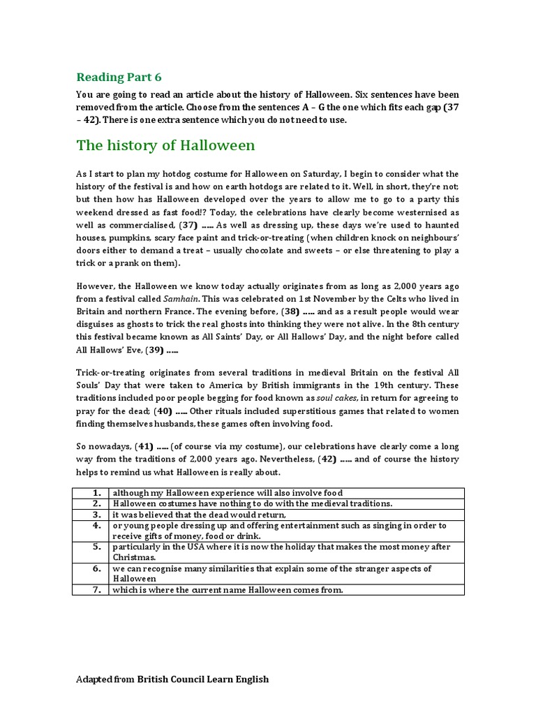 History and Traditions of Halloween | PDF | Halloween | Trick Or Treating