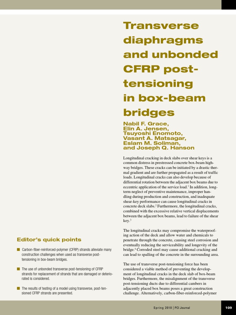 PCI Paper PDF | PDF | Prestressed Concrete | Beam (Structure)