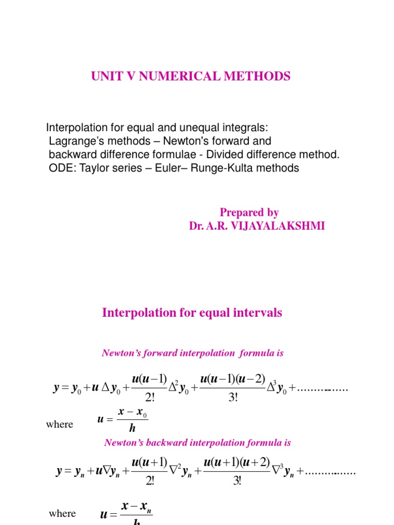 Langranges Interpolation Method | PDF | Finite Difference | Interpolation