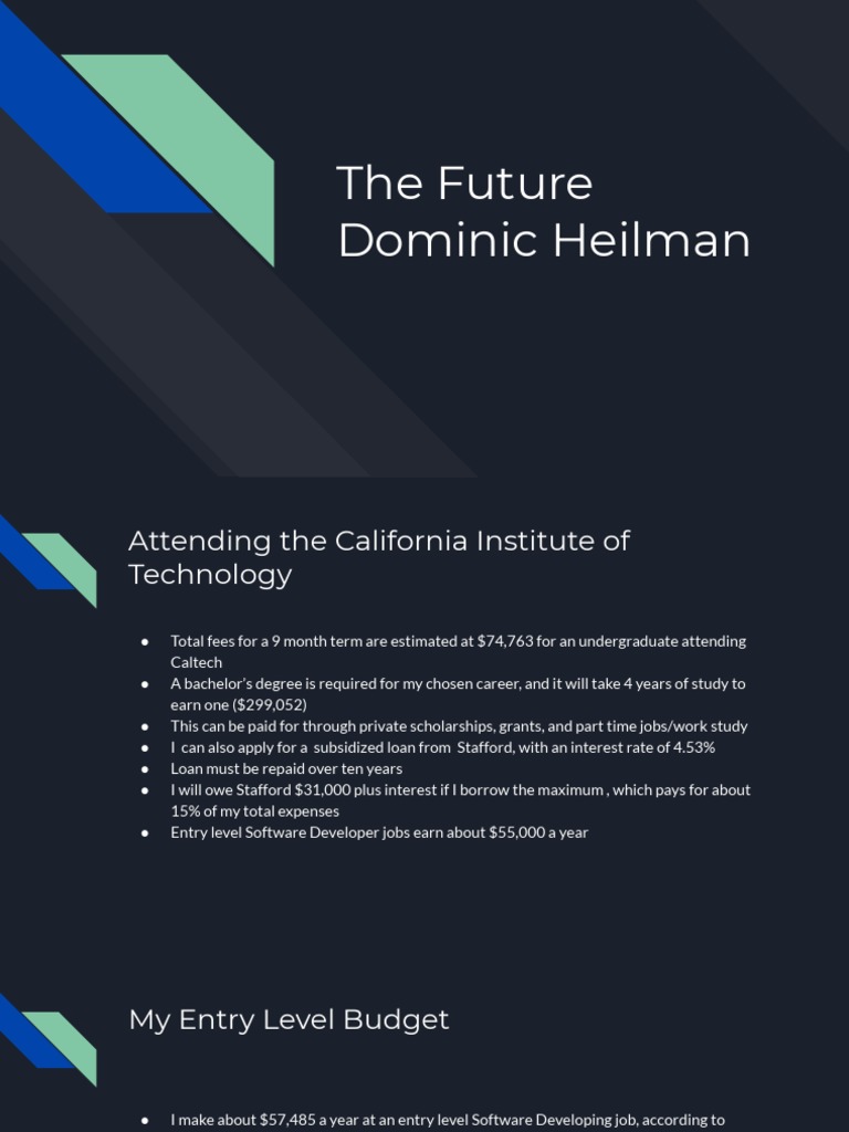 Caltech Costs and Software Developer Budget | PDF | Finance & Money ...