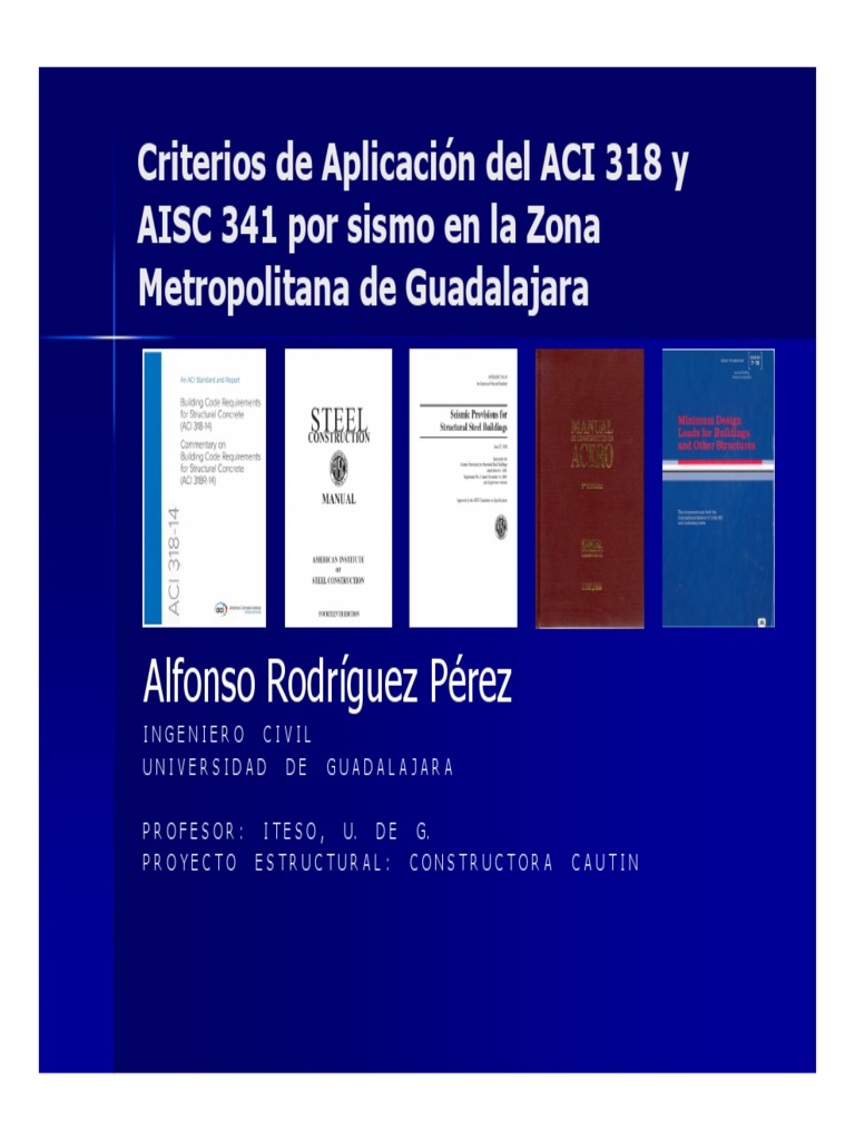 Criterios de Aplicacion Del ACI 318 y AISC 341 Por Sismo PDF | PDF ...