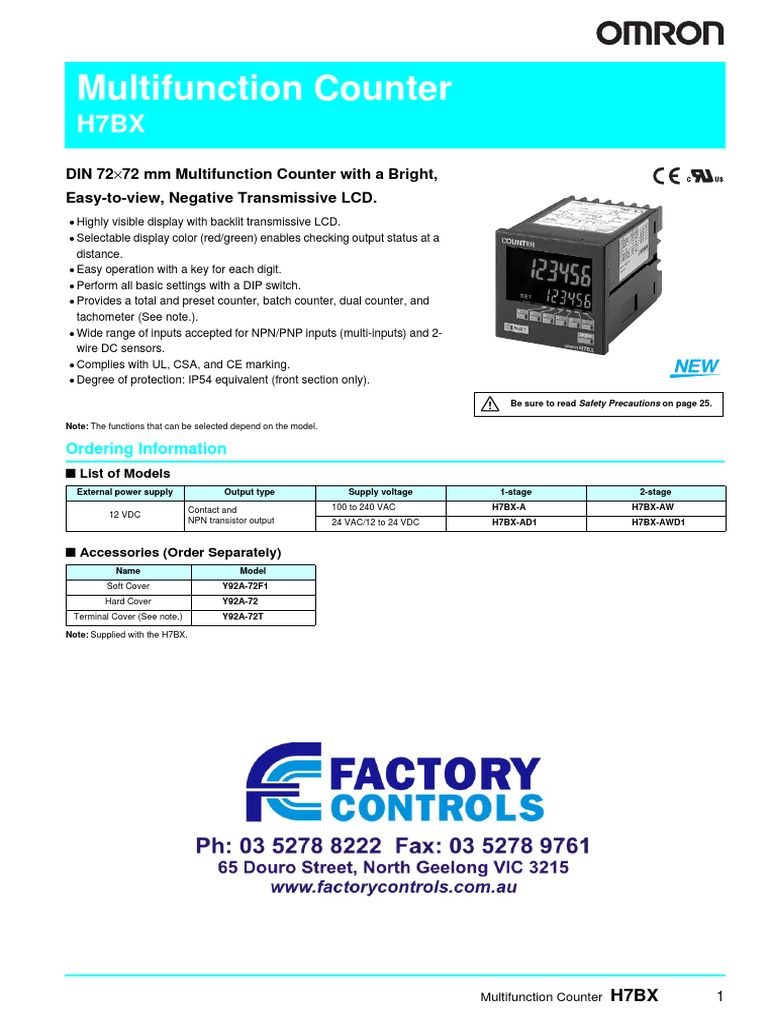 Multifunction Counter: DIN 72 72 MM Multifunction Counter With A Bright ...