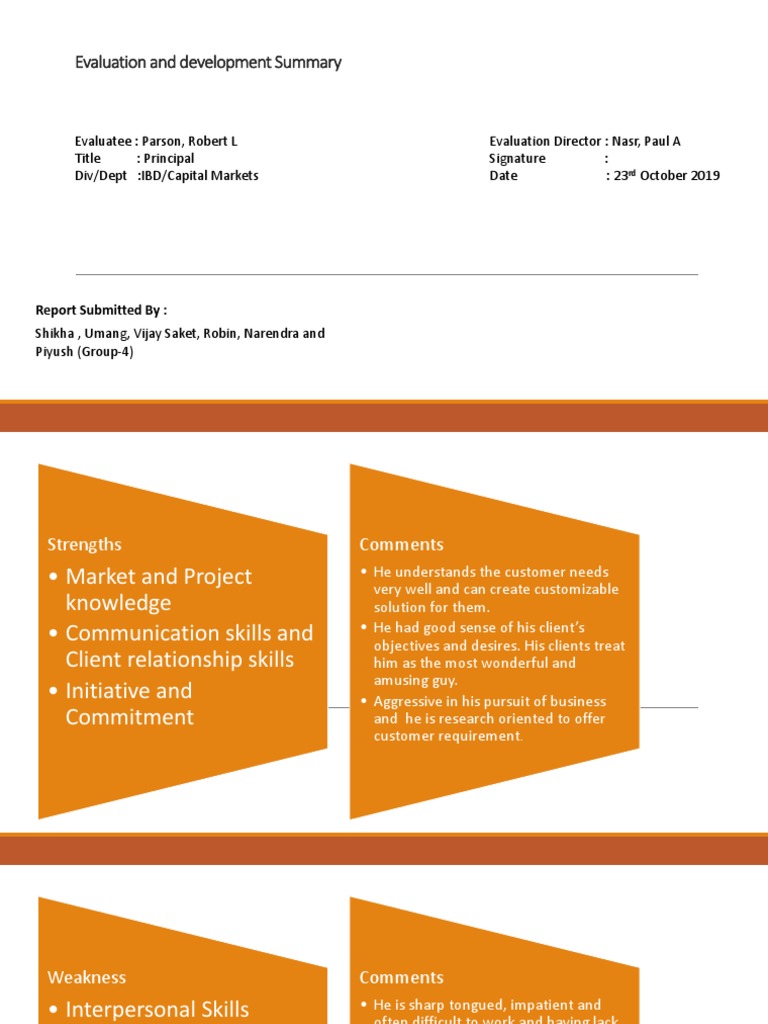 Evaluation and Development Summary | PDF | Evaluation | Behavioural Sciences