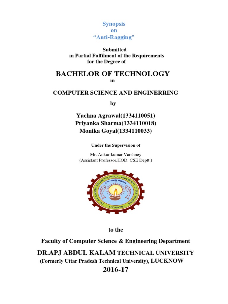 Bachelor of Technology: Computer Science and Enginerring | PDF | Social ...