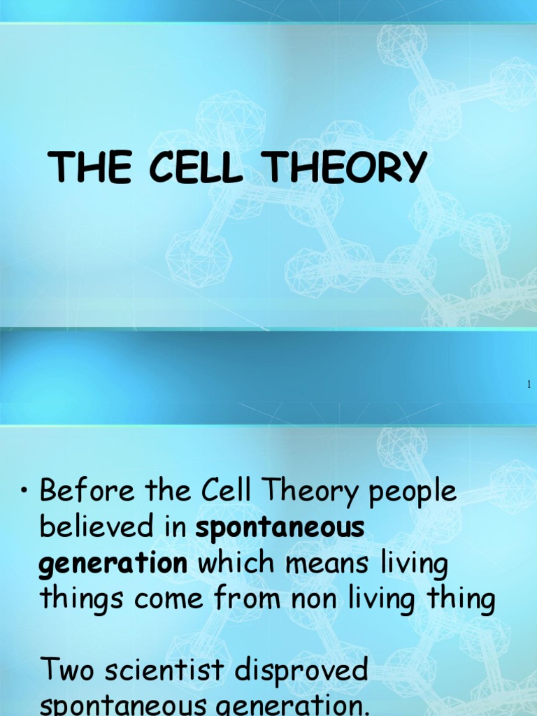 Overview of Modern Cell Theory | PDF | Cell (Biology) | Cell Anatomy