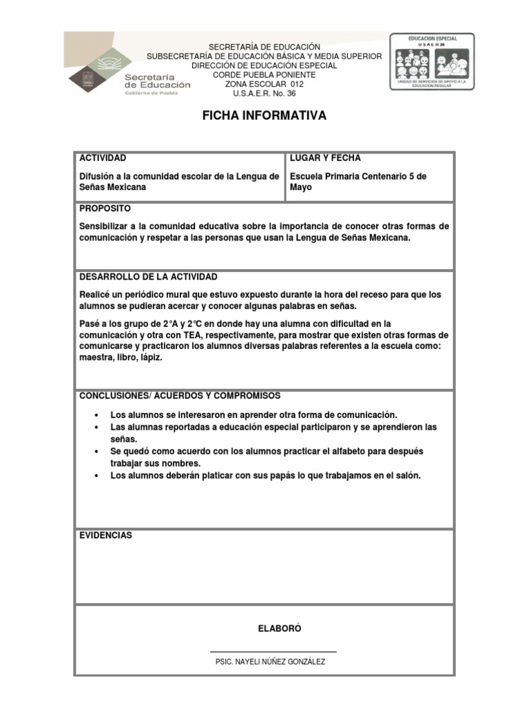 U36 Ficha Informativa | PDF