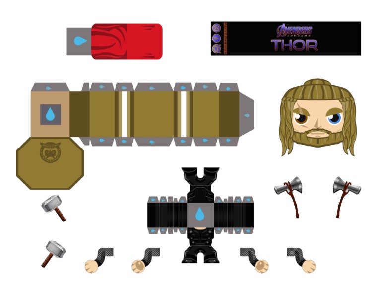 Minecraft Papercraft Thor