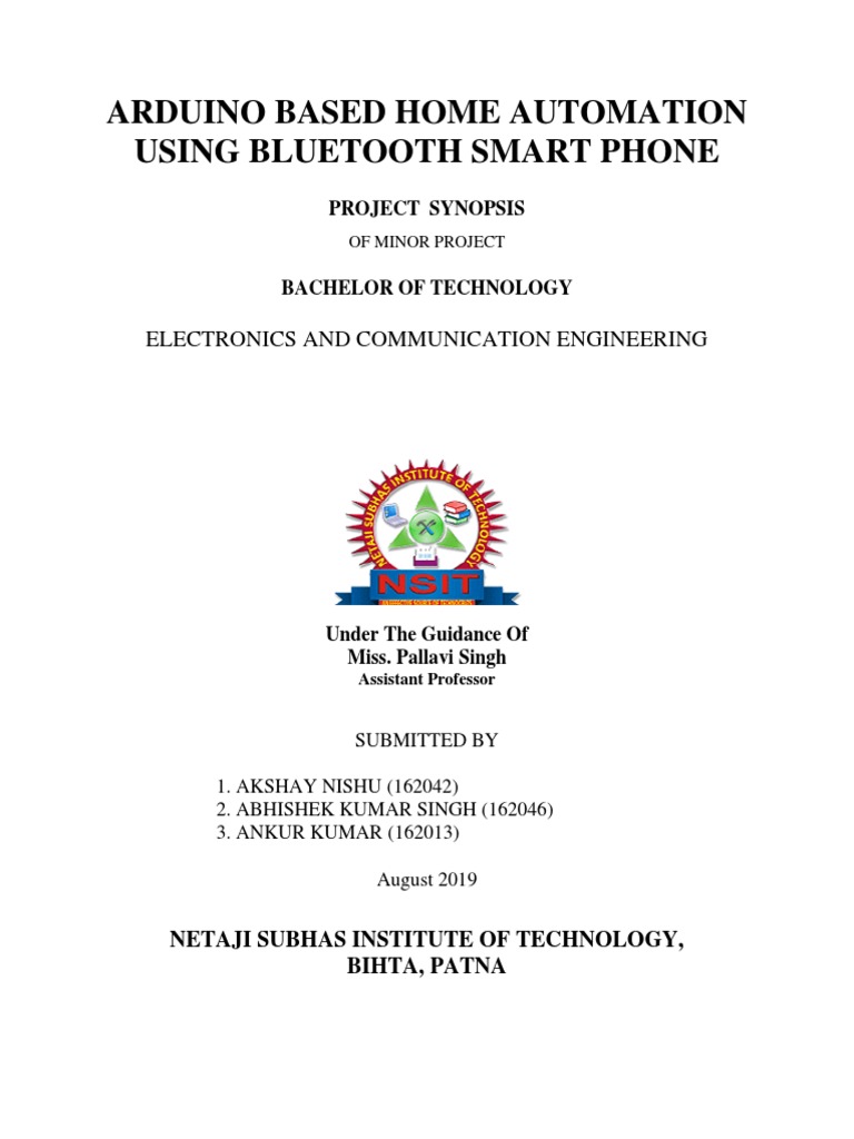 New Arduino Based Home Automation Using Bluetooth Smart Phone-1 | PDF ...