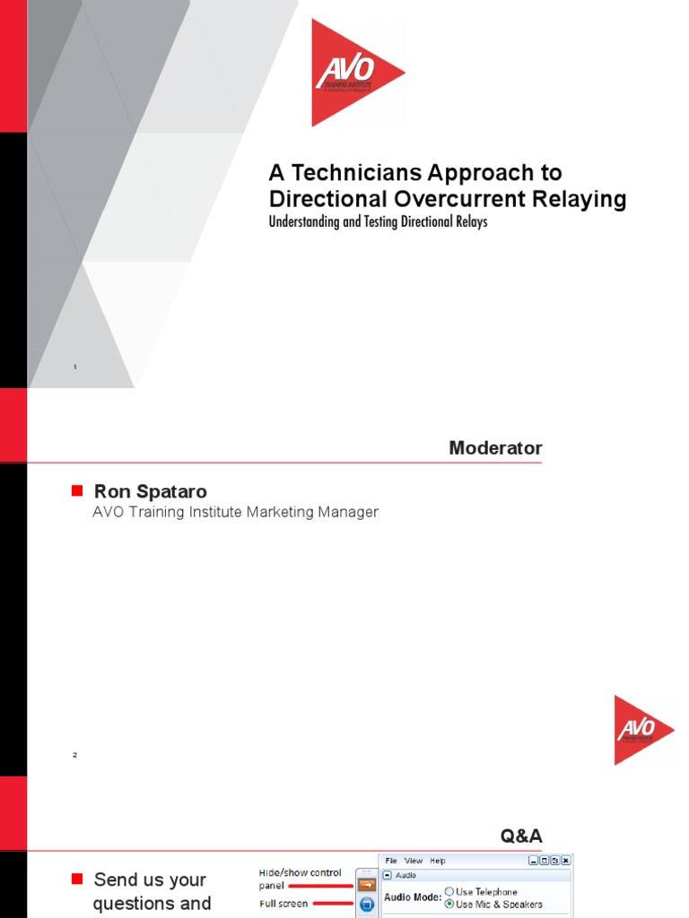 11 Webinar Directional Overcurrent Relaying Pdf Relay Transformer