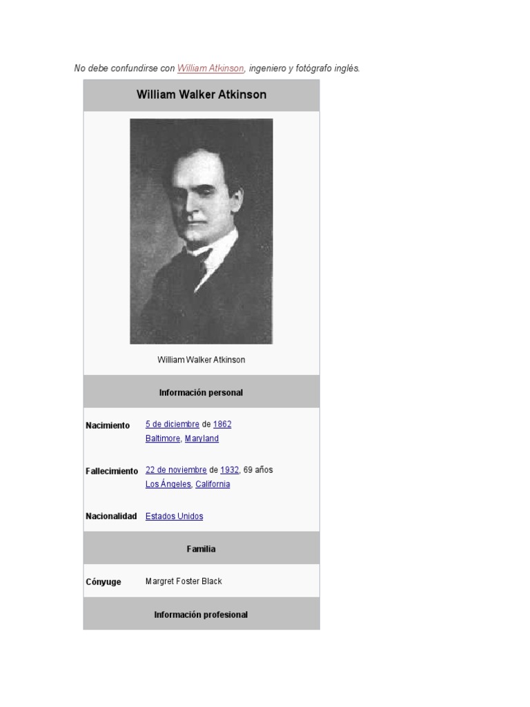 Walker Atkinson | PDF | William Walker Atkinson | Science