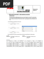Testing of MiCOM P643 | PDF | Transformer | Relay
