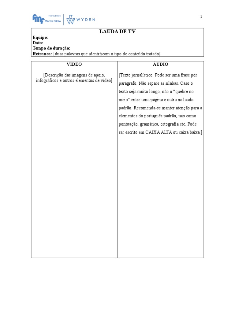 Modelo de Lauda para TV | PDF