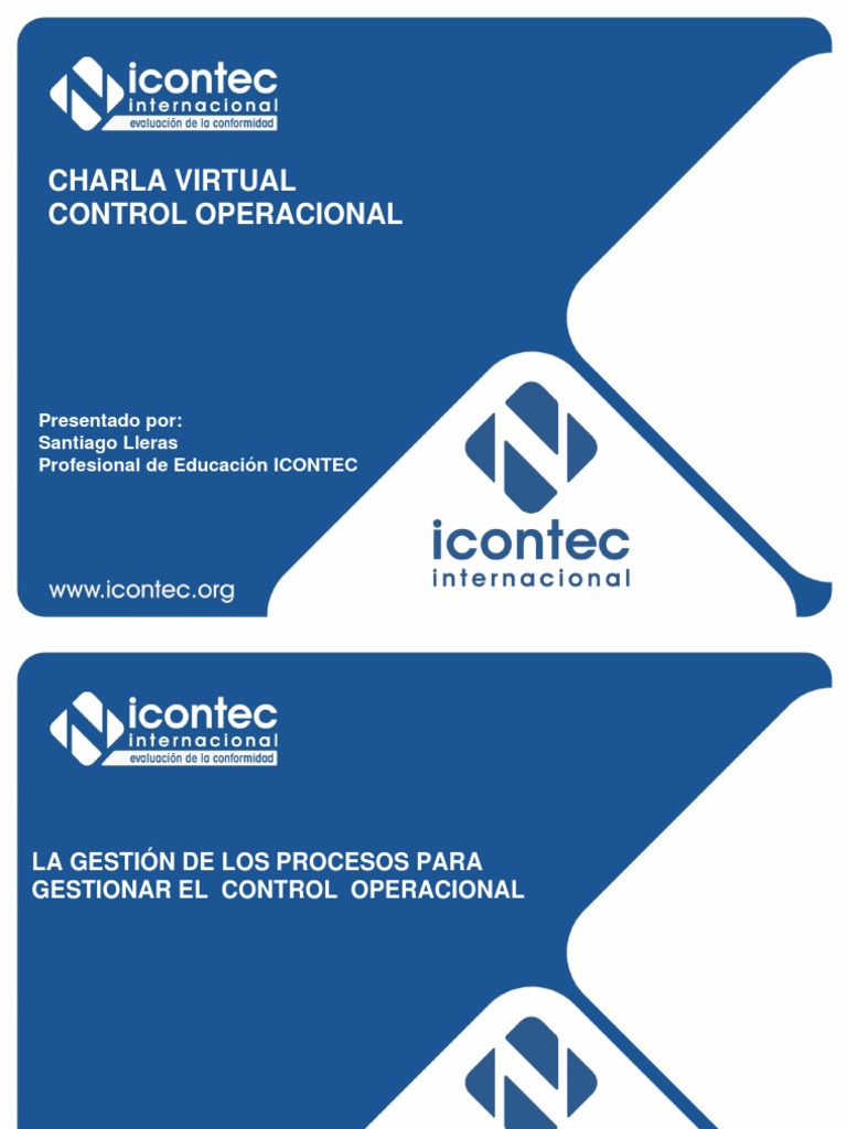 Control Operacional - ICONTEC | PDF | Metrología | Planificación