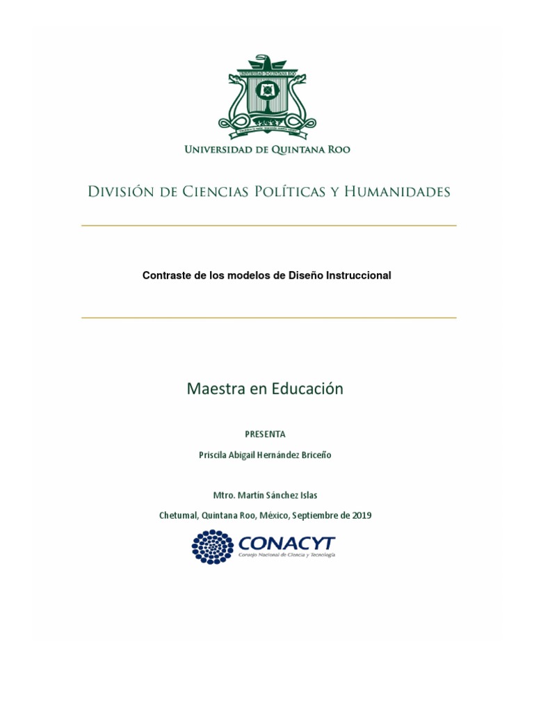 Modelos de Diseño Instruccional Comparados | PDF | Cognición ...