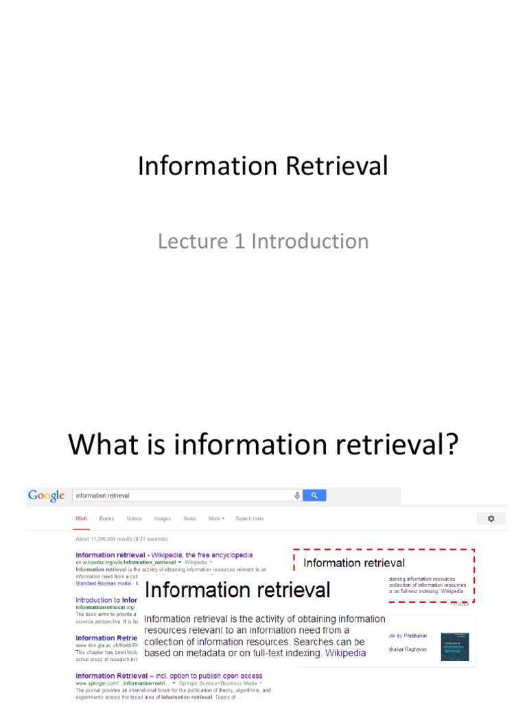 Introduction To Information Retrieval | PDF | Information Retrieval | Web Search Engine