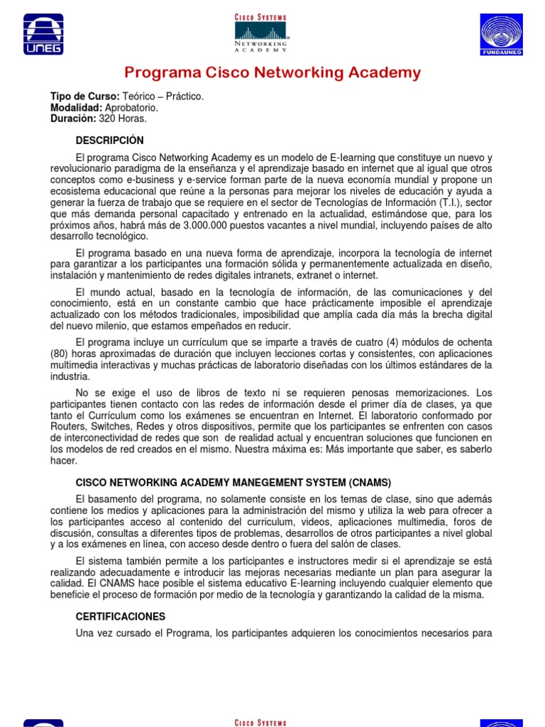 Ccna Discovery Pdf Certificaciones De Cisco Red De Computadoras